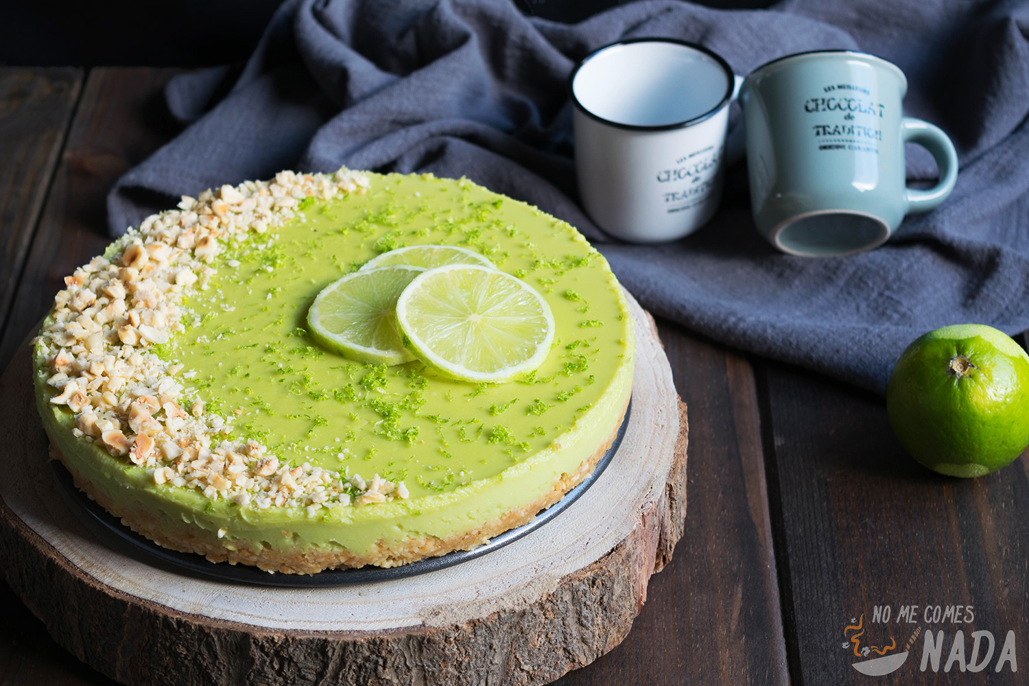 Tarta fría de aguacate y lima (sin horno) - No me comes nada
