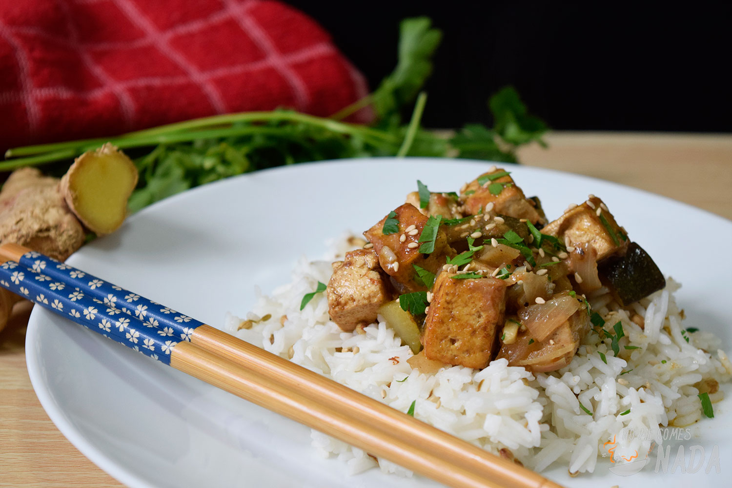 Tofu con leche de coco y ras el hanout - No me comes nada
